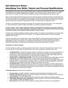 ADA ESSENTIAL FUNCTION ANALYSIS WORKSHEET