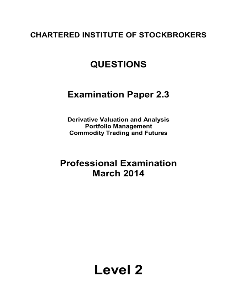 Level 2 QUESTIONS Examination Paper 2 3