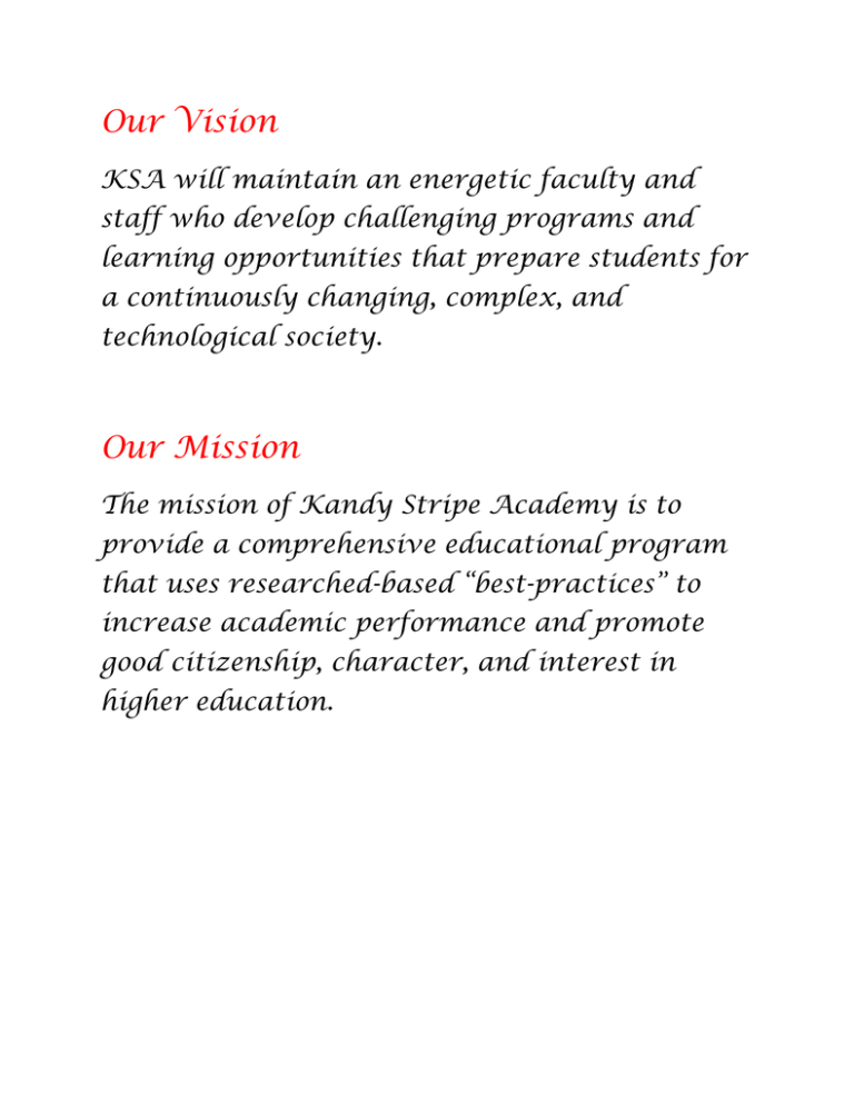 Our Vision Our Vision