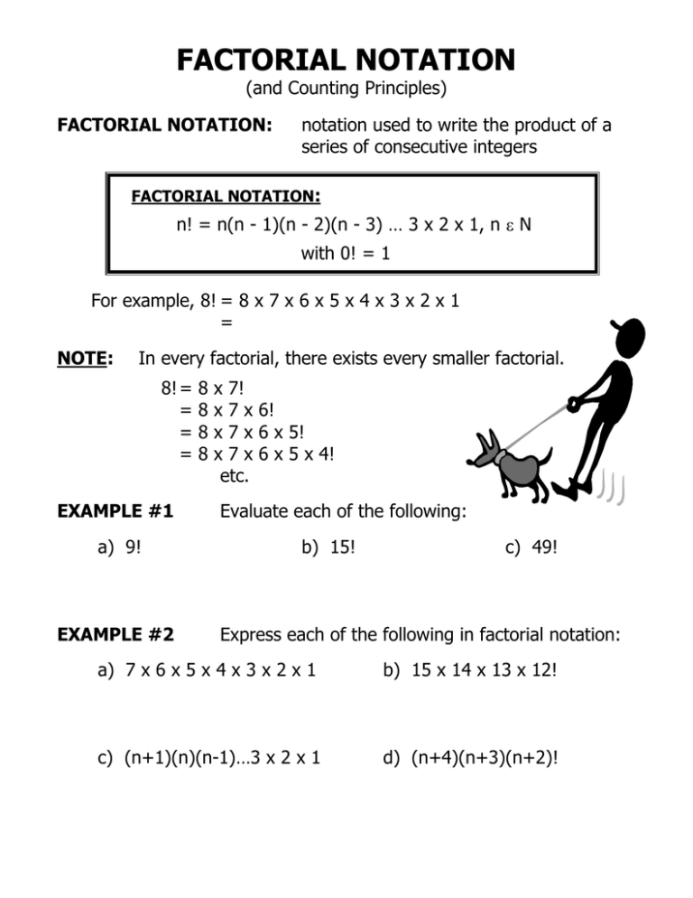 Factorial Notation And Counting Principles Worksheet Factorial Notation And Counting Principles Worksheet