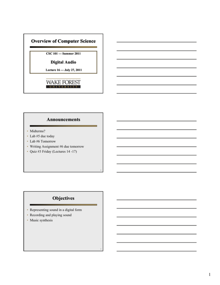 Overview Of Computer Science