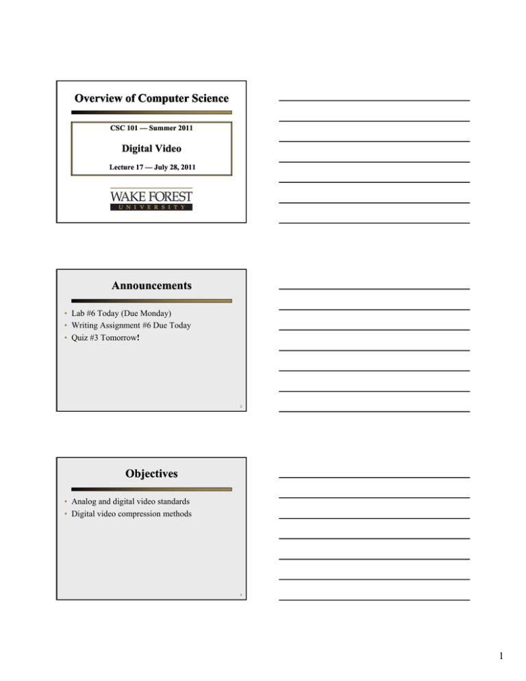 Overview Of Computer Science Overview Of Computer Science