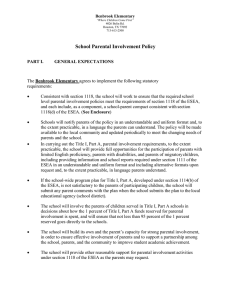 Parent Involvement Policy