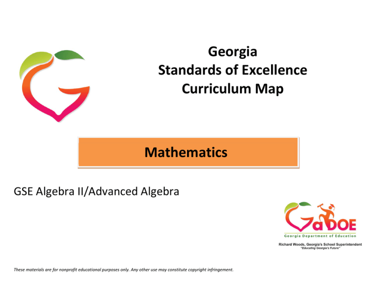 Georgia Standards Of Excellence Curriculum Map Georgia Standards Of Excellence Curriculum Map