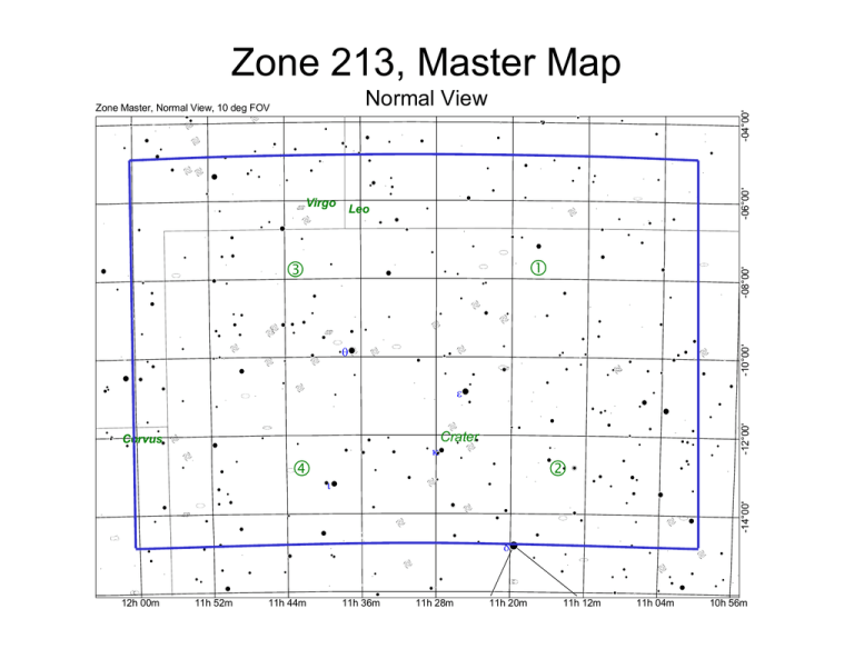 Zone 213 Master Map Normal View C E