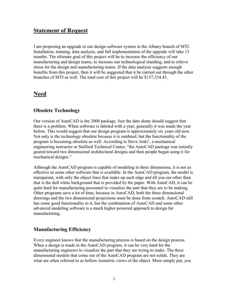 Statement Of Request Statement Of Request