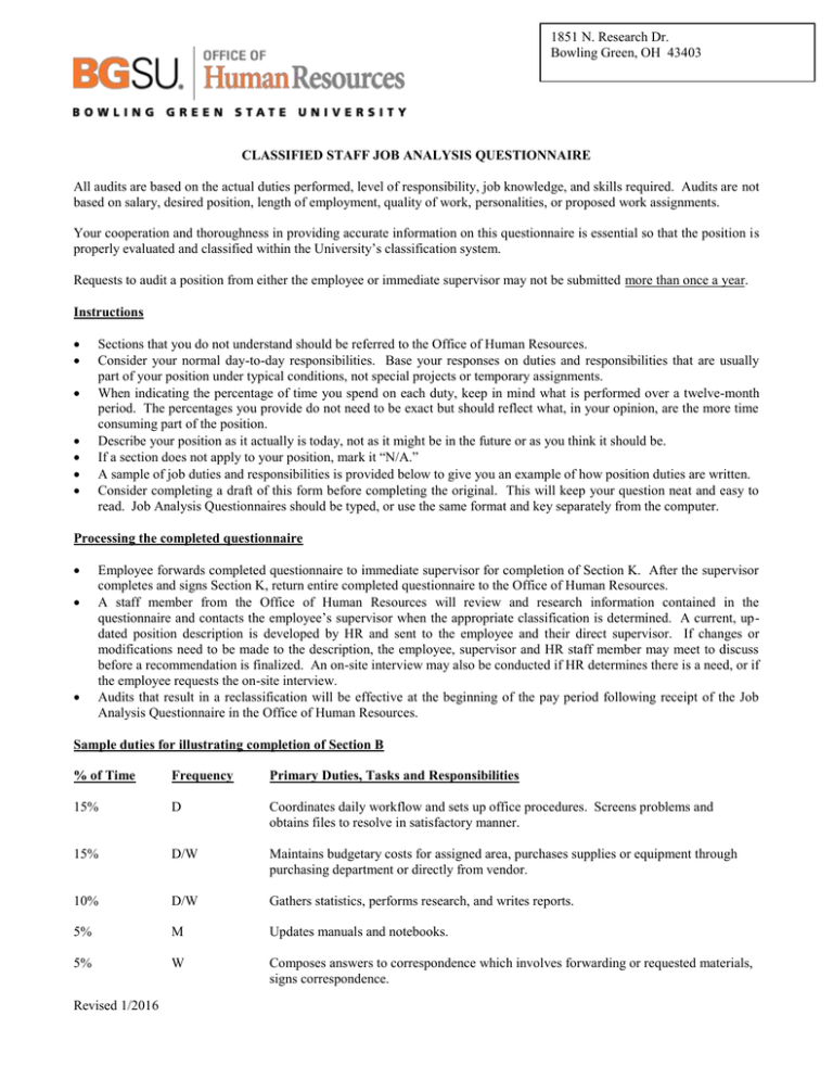 Classified Staff Job Analysis Questionnaire classified-staff-job-analysis-questionnaire