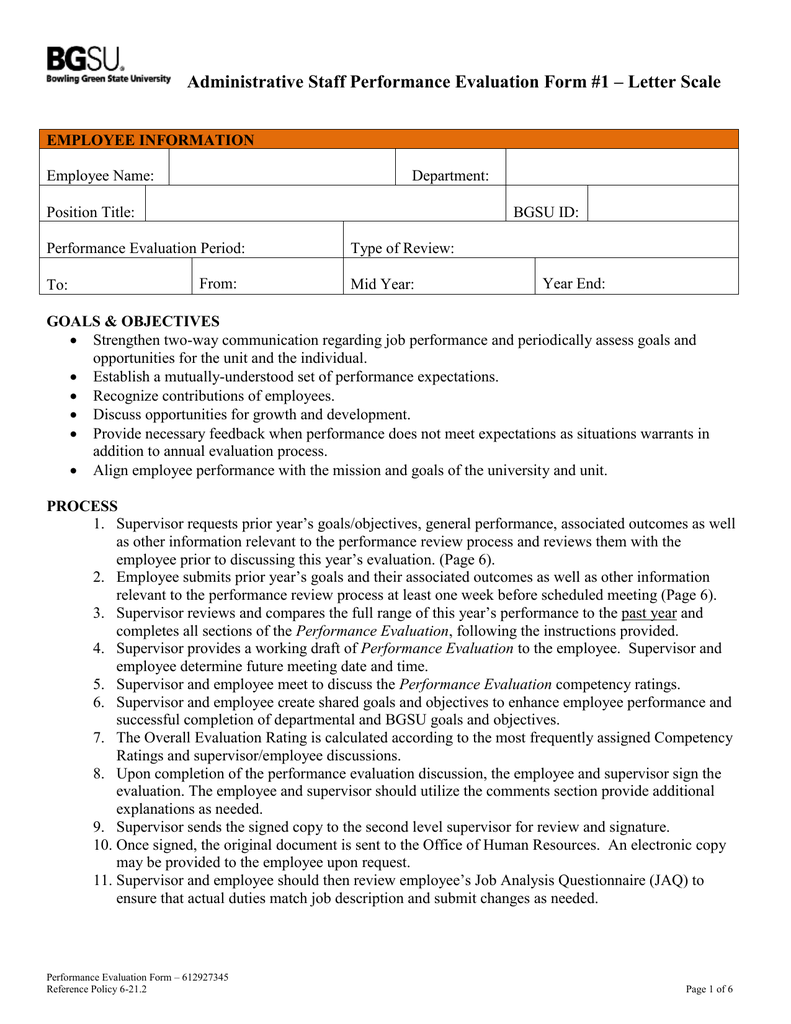 Administrative Staff Performance Appraisal 1