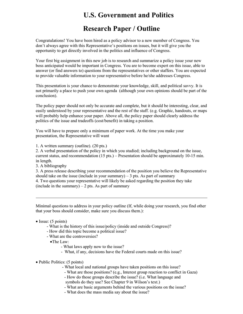 Public Policy Research Paper Presentation
