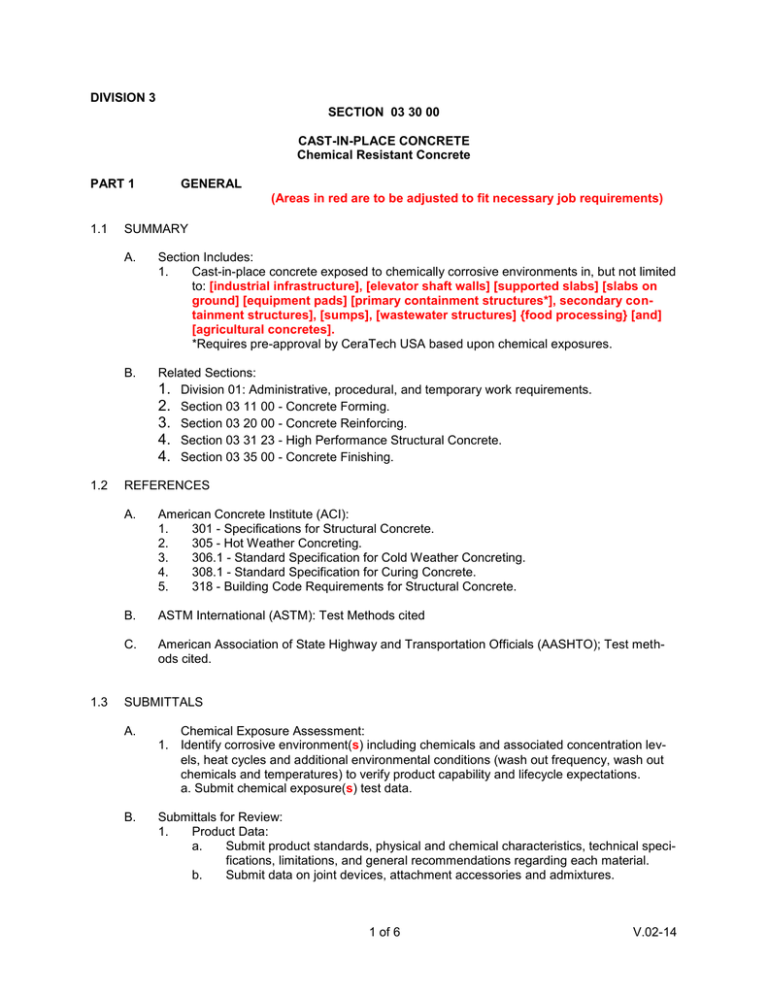 KemROK CSI Specification Documents