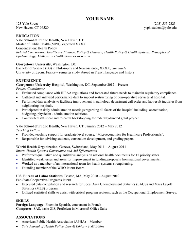 New Resume Template Yale Image Wajo
