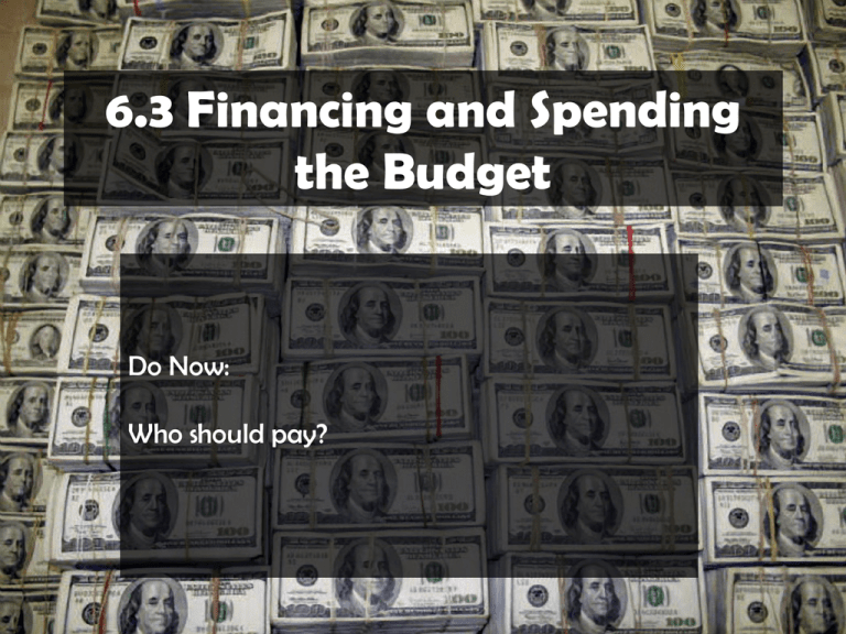 Financing Spending The Budget