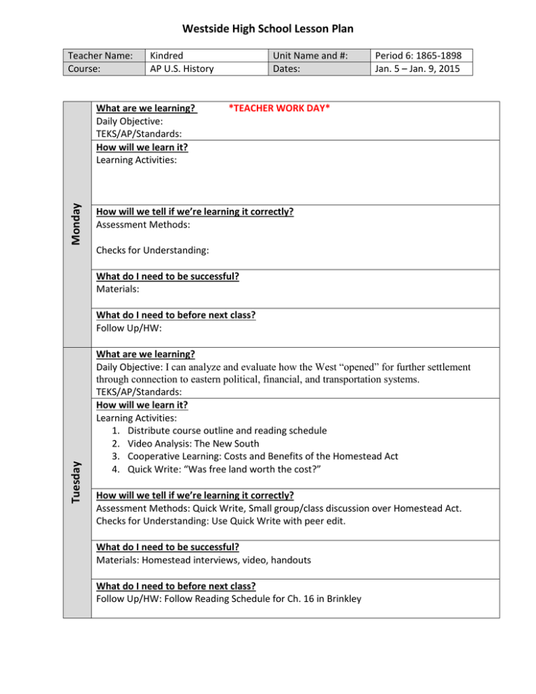 1 5 Lesson Plan 1 5 Lesson Plan