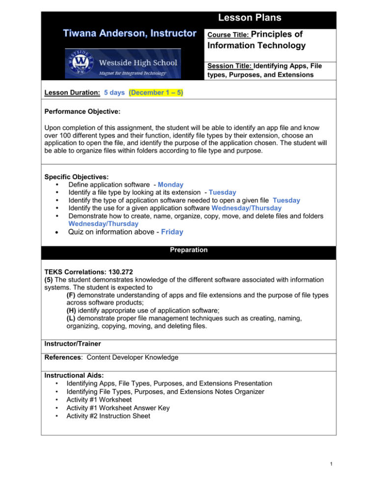 Identifying Apps And File Extensions