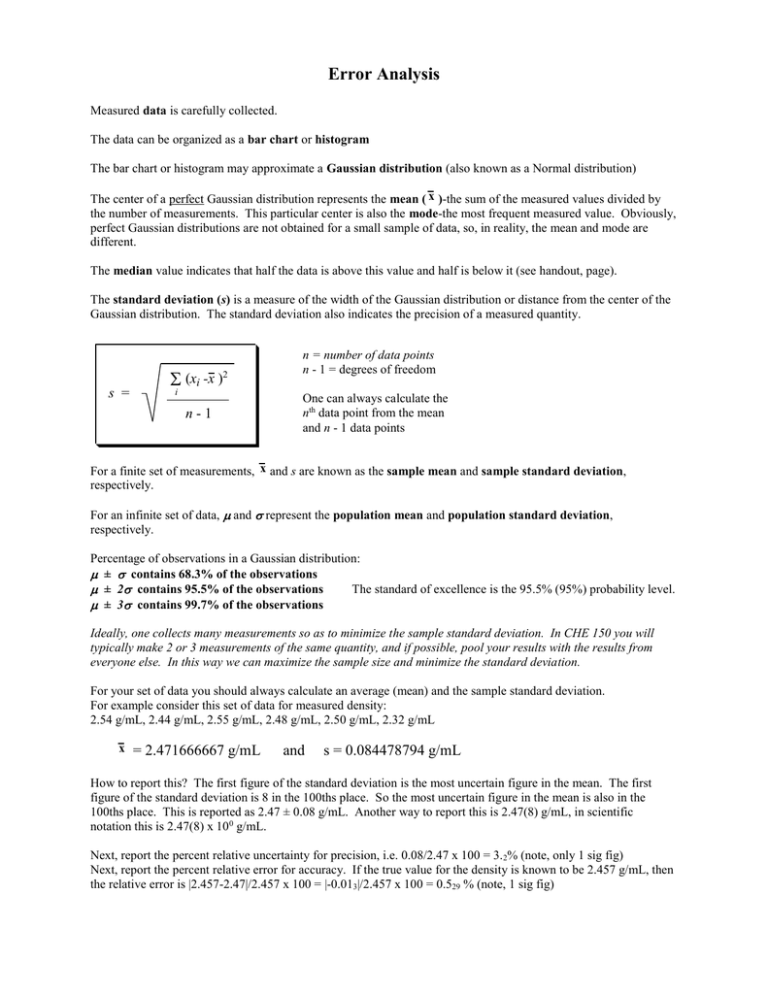 Error Analysis Guidelines