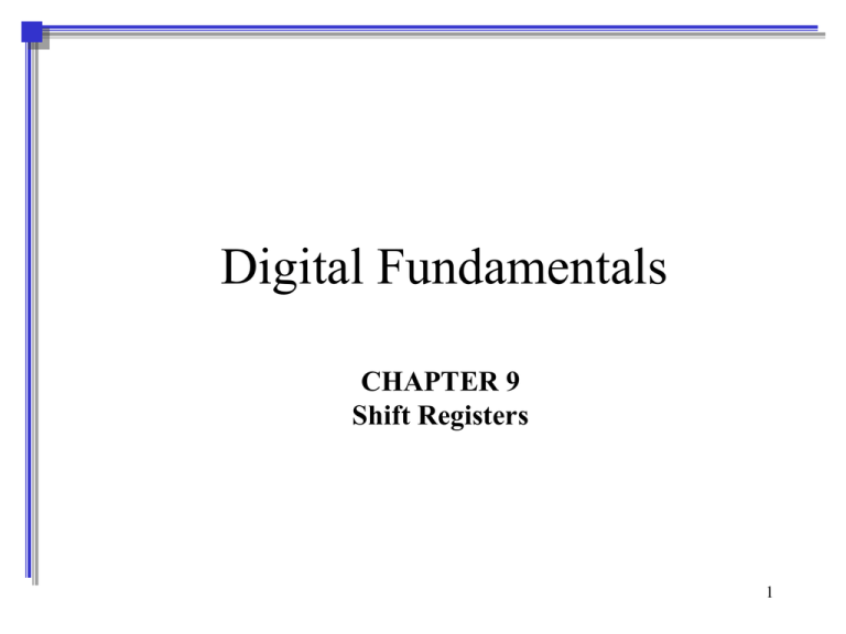 Shift Registers: Digital Fundamentals Presentation