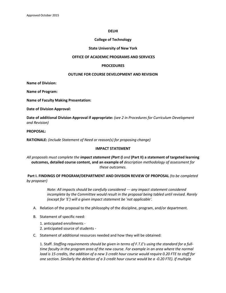 Course Proposal Template