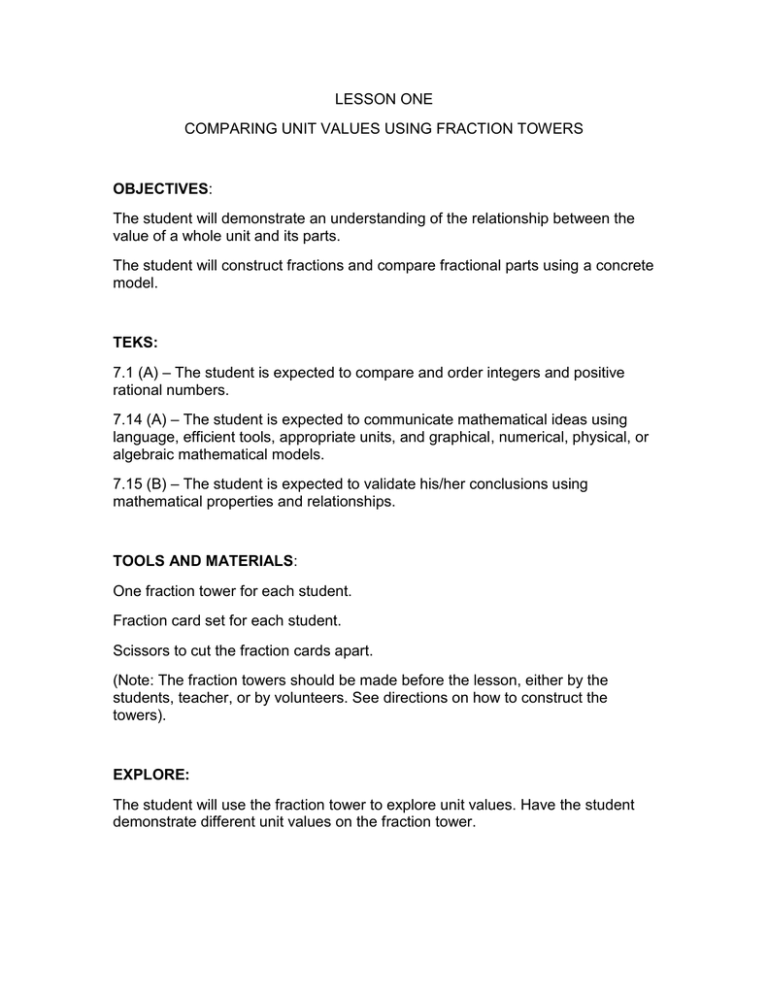 Comparing Unit Fractions