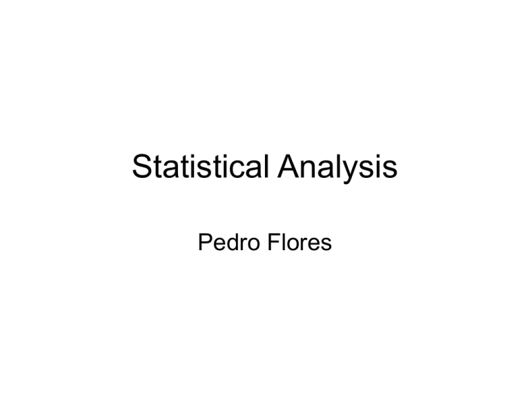 Statistical Analysis
