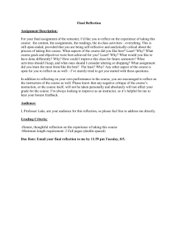 CPD Reflection/Development record