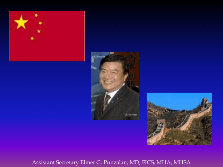 Assistant Secretary Elmer G Punzalan MD FICS MHA MHSA
