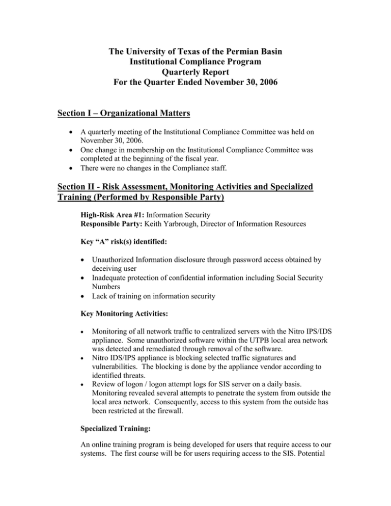 First Quarterly Report FY 2007 First Quarterly Report FY 2007