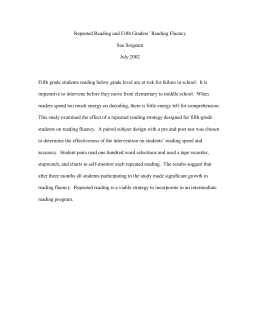 The Six-Minute Solution A Reading Fluency Program