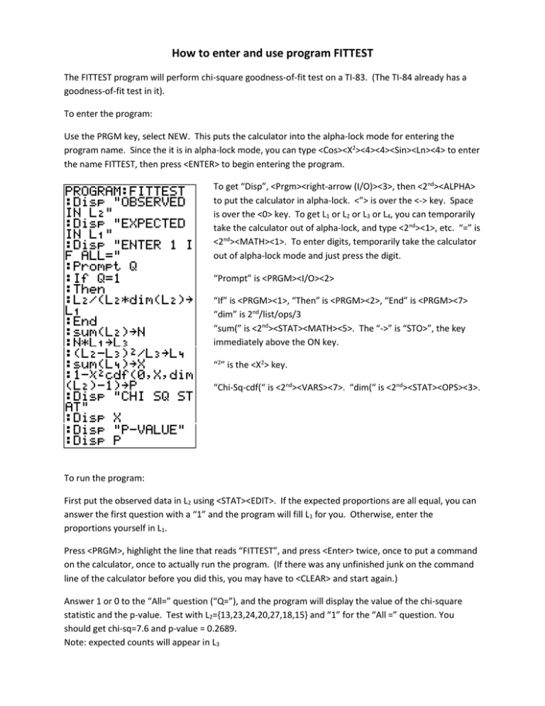 How To Enter And Use Program FITTEST docx