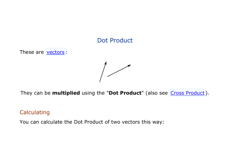 Dot Product