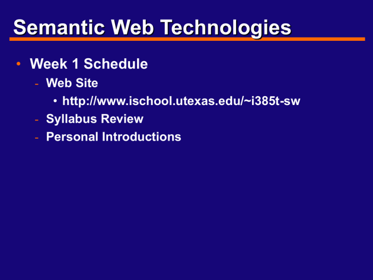 Course Overview And Introductions