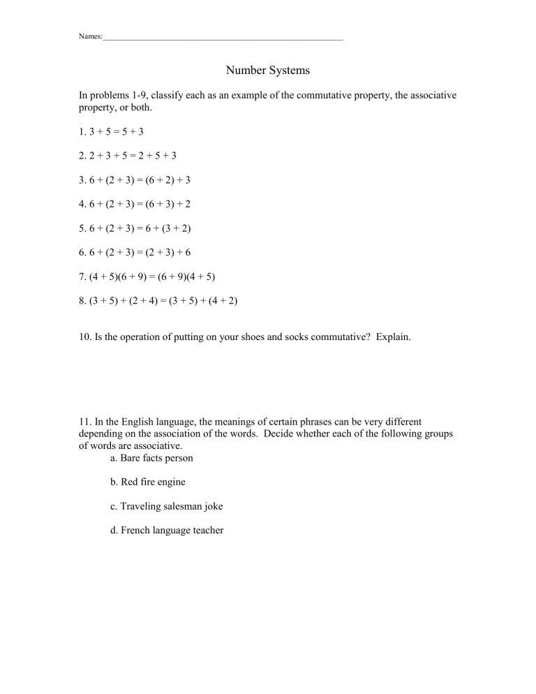 Number Systems