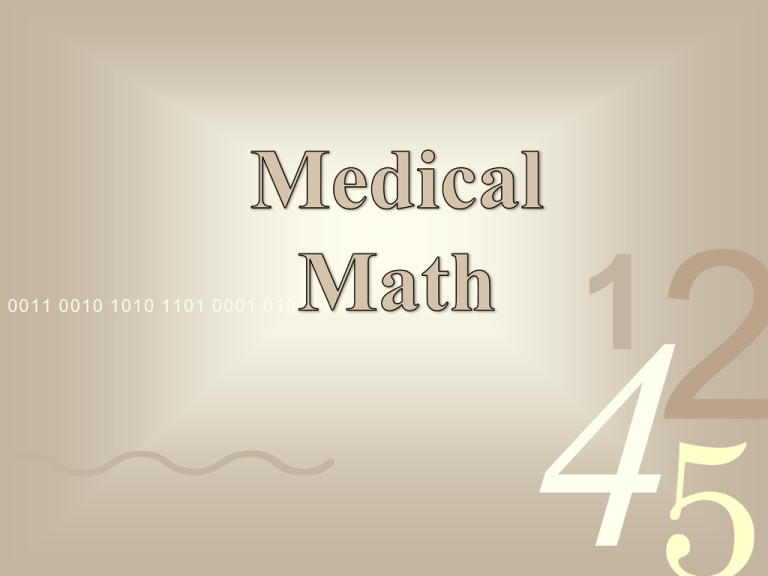 Medical Math Medical Math