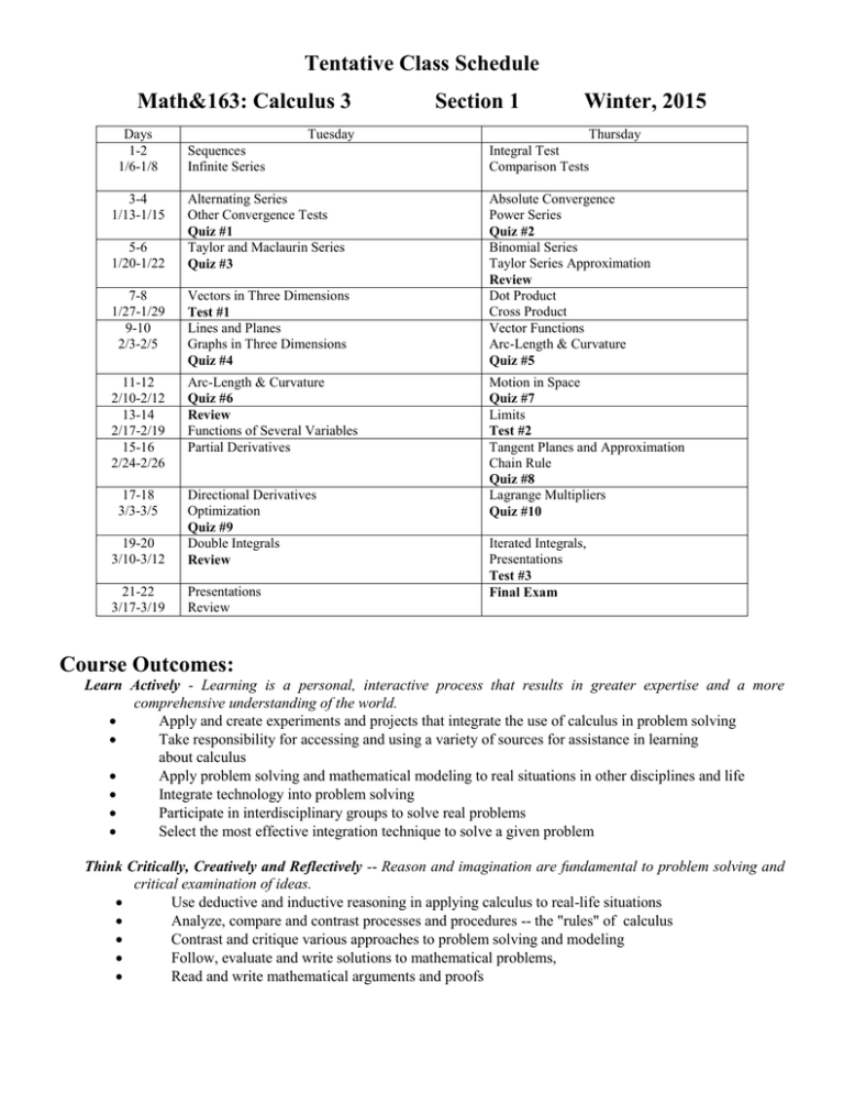 Class Schedule