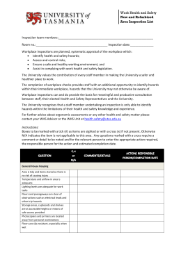General Workplace Inspections Checklist