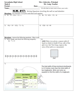 Objective 14 – Null Factor Law and Solving Quadratic Equations: