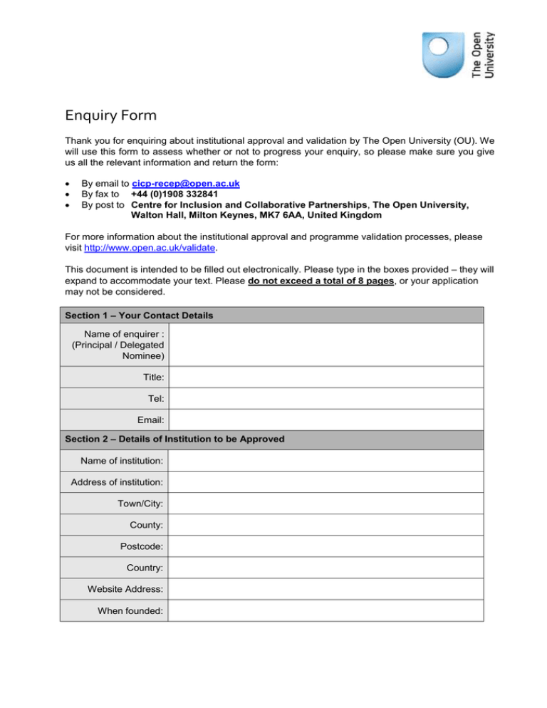 Enquiry Form