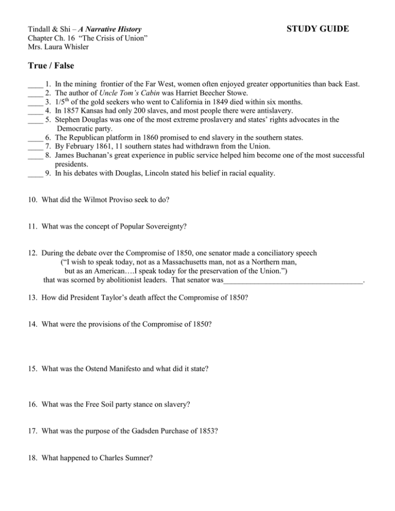 Study Guide 16