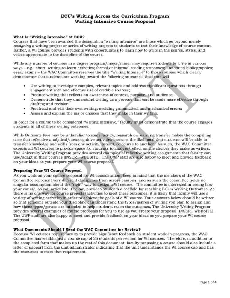 Sample WI Proposal Form (under revision)