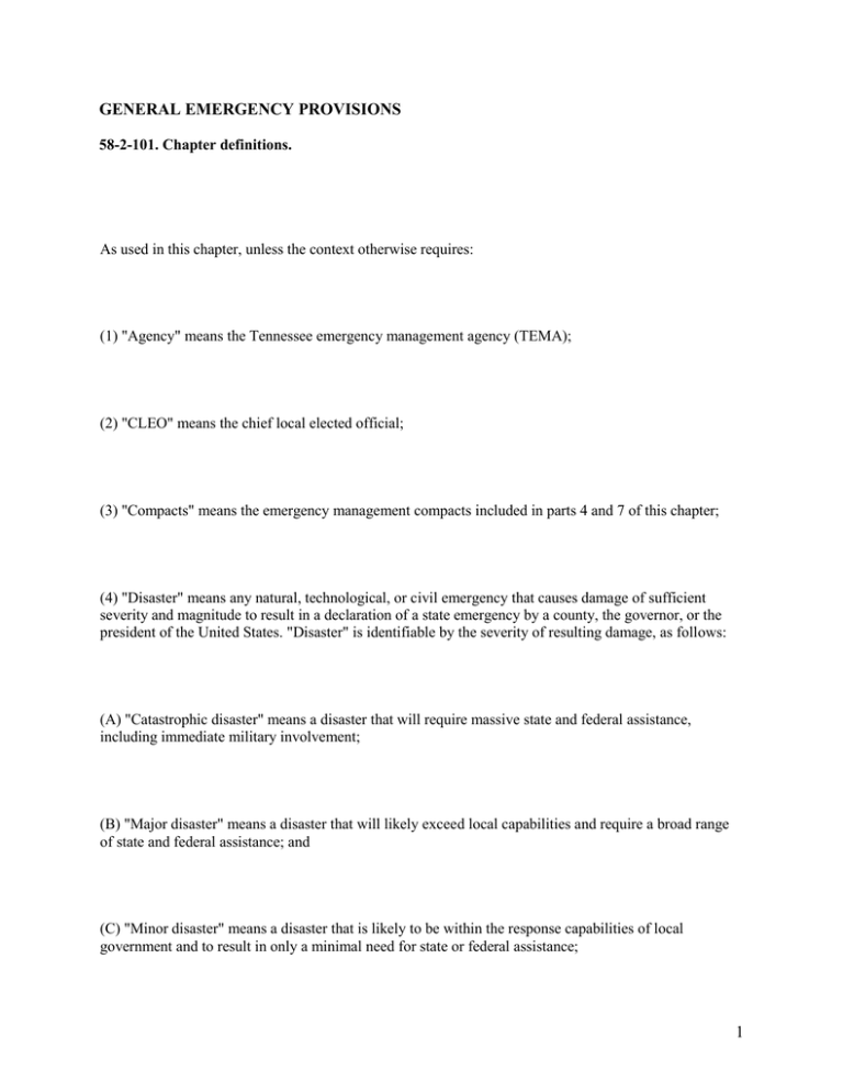 Tenn. Code §58-2-101 et seq.doc