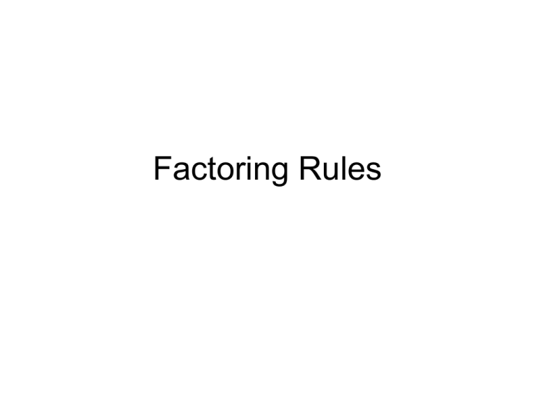  Factoring Notes 