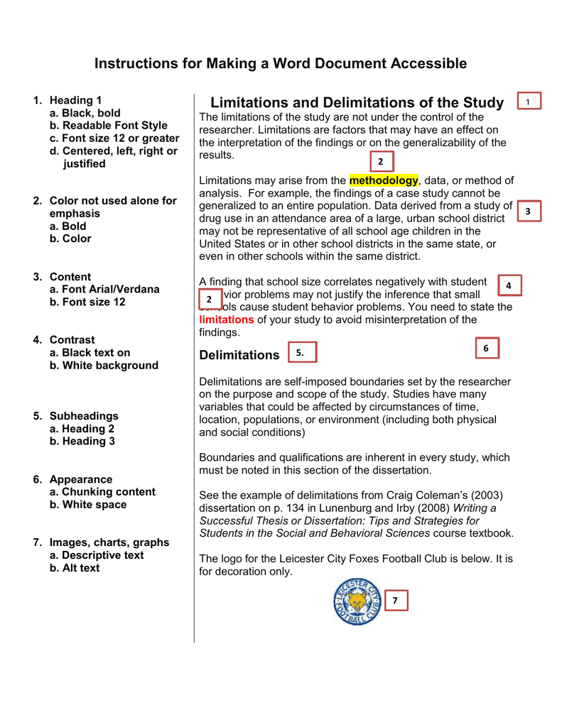 Instructions For Making A Word Document Accessible
