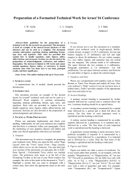 IEEE Conference Paper Template