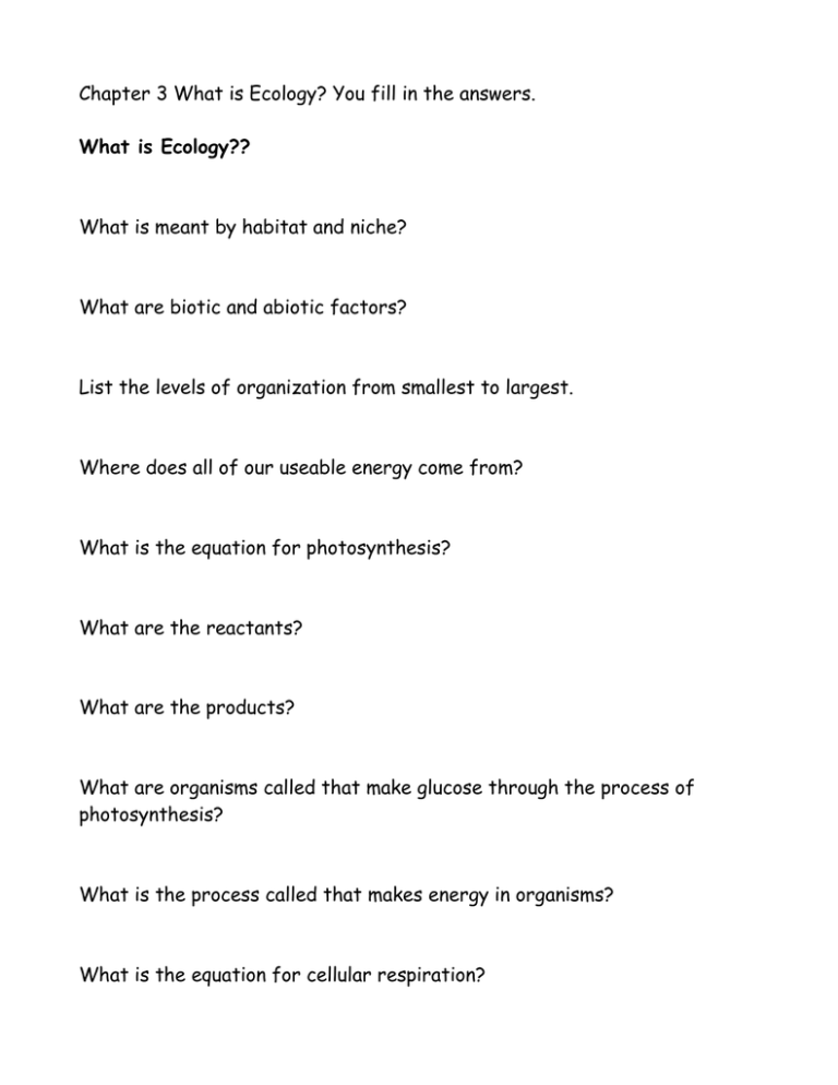 What Is Meant By Habitat And Niche 