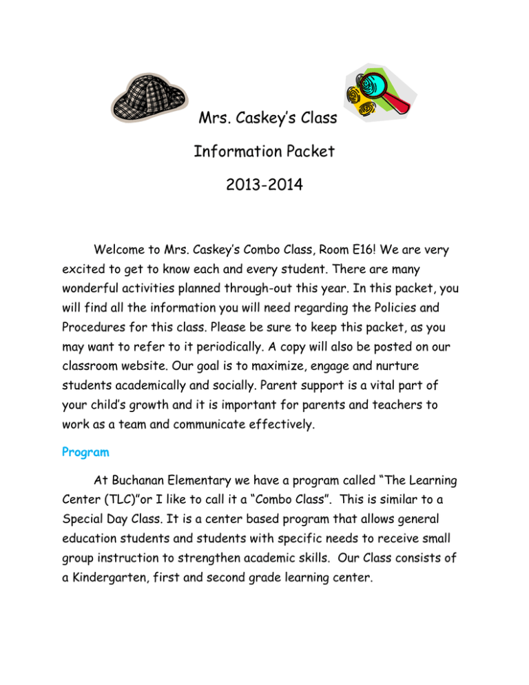 Mrs. Caskey’s Class Information Packet 2013-2014