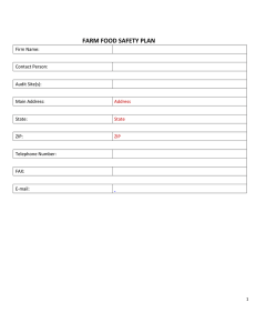 Farm Food Safety Checklist - KN
