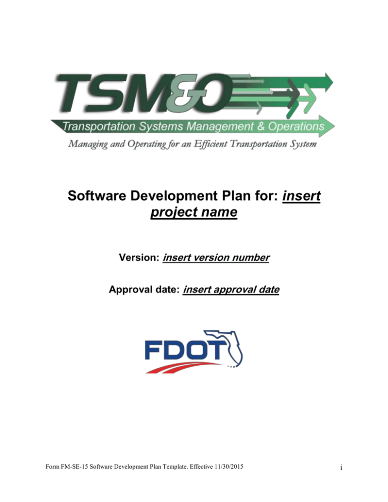 Insert Project Name Insert Version Number