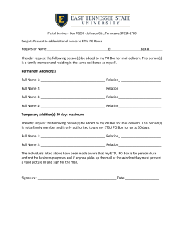 PS Form 1093 - How to apply for a PO Box