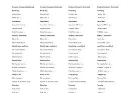 Comprehension Sentence Starters