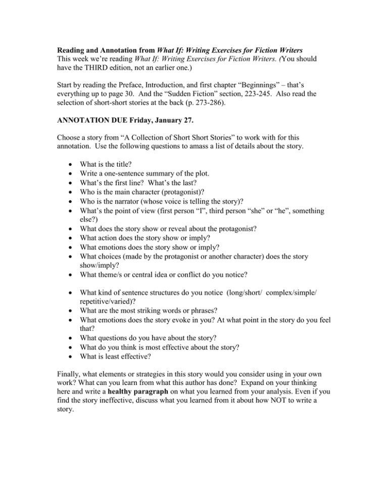 What If Writing Exercises For Fiction Writers What If Writing Exercises For Fiction Writers