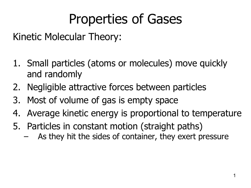 Kinetic Molecular Theory